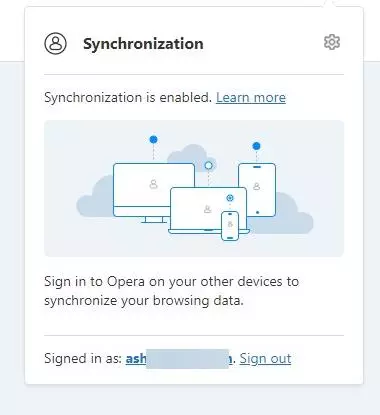 opera sync gamla ui