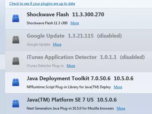 Mozilla, 차단 목록에 오래된 Java 플러그인 추가