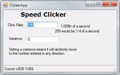 Speed Clicker, кампутарныя пстрычкі мышшу