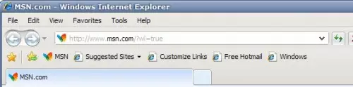 internet explorer-werkbalken