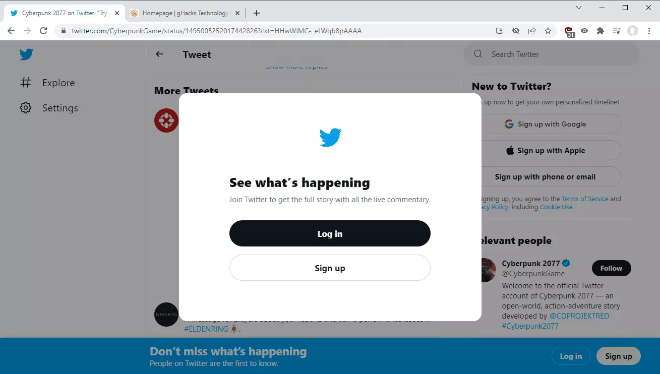 twitter lihat apa yang berlaku