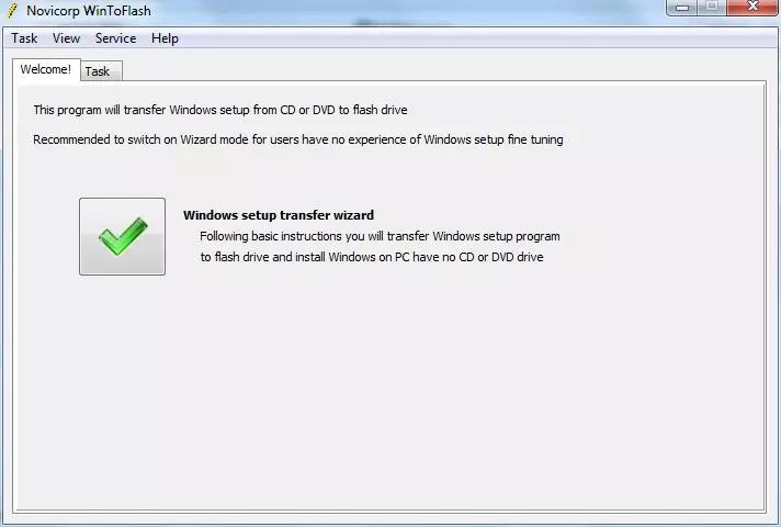 Transfer DVD Instalasi Windows menyang Flash Drive