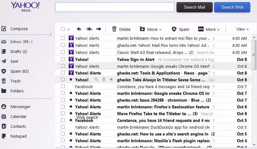 نئين Yahoo Mail تي ٽيڪسٽ جو انداز واپس ڪيئن بدلجي