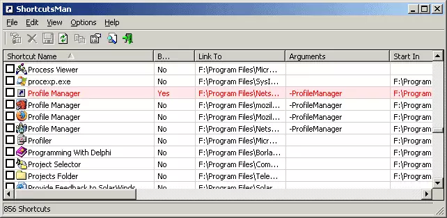 Windows Shortcuts Manager