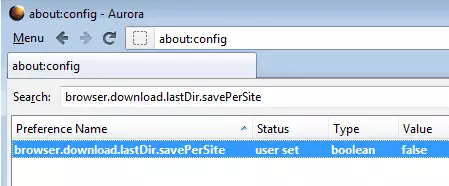 Firefox browser download lastdir savepersite