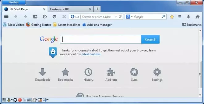 فایرفاکس استرالیا با طراحی قدیمی فایرفاکس