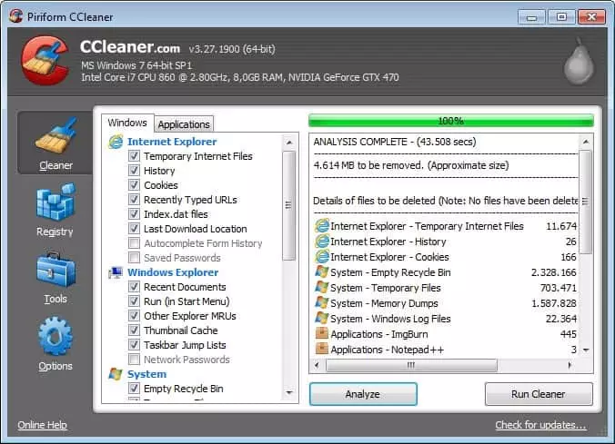 Crap Cleaner (CCleaner) μια δεύτερη ματιά