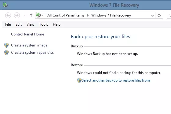Windows 7 kugarura dosiye