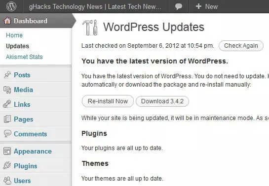 wordpress 3.4.2