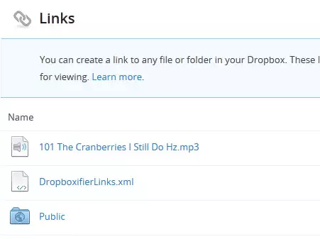dropbox genel dosyaları