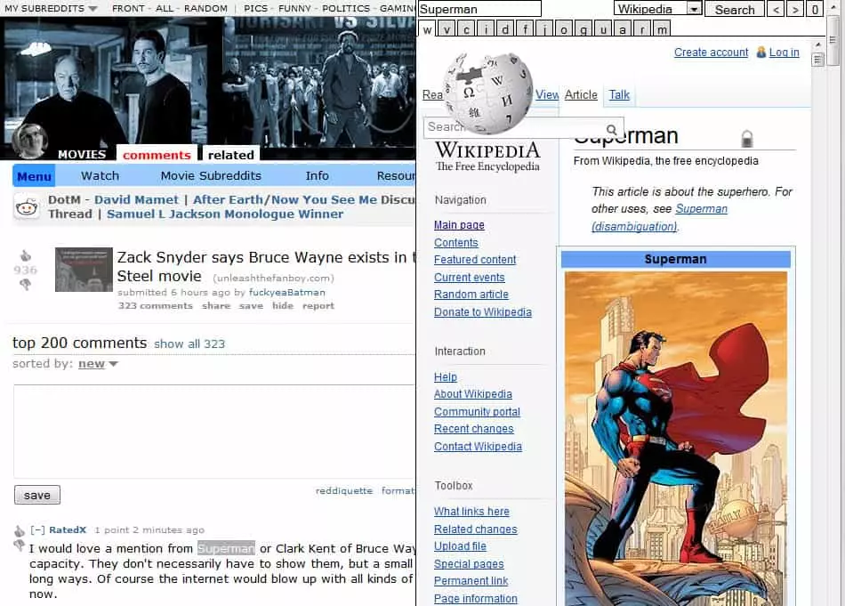 Sykje it op brûkersskript iepenet direkt Wikipedia-siden yn 'e browser