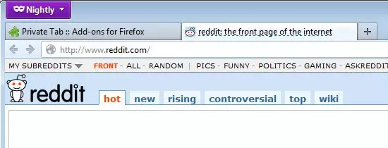 firefox browsing privat għal kull tab