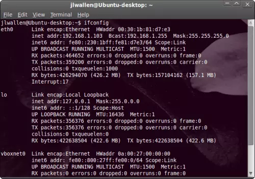 ฉันจะค้นหาข้อมูลเครือข่ายของฉัน - ใน Linux ได้อย่างไร 3321_1