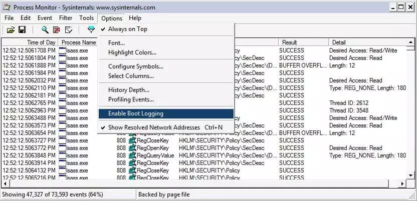 Použijte Process Monitor k optimalizaci procesu spouštění systému Windows