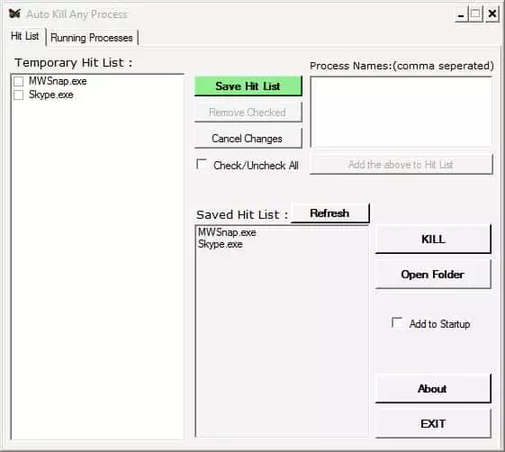 Proses Batch Kill Dengan Auto Kill Setiap Proses