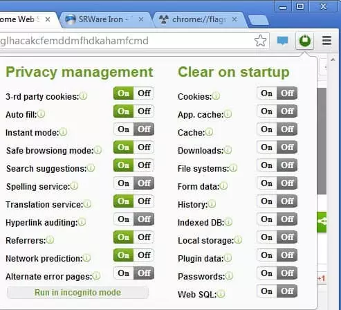 gestione della privacy cromo