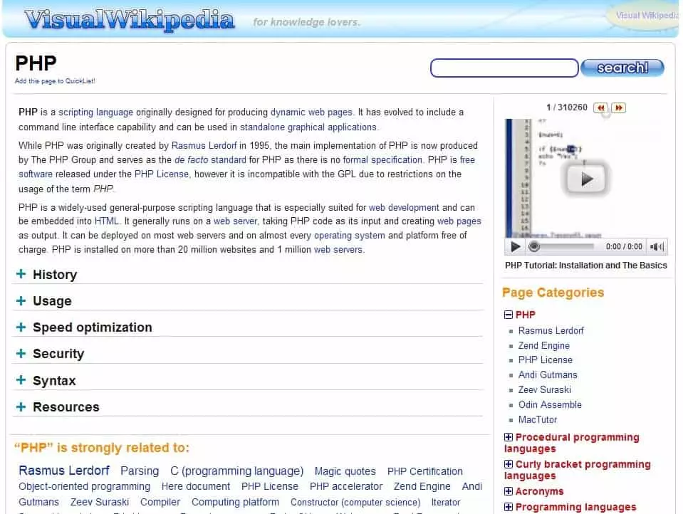 Wikipedia visiva