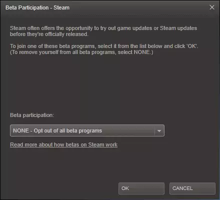 I-Valve yengeza izinketho zokubuyekeza ikhasimende kuklayenti le-Steam Beta