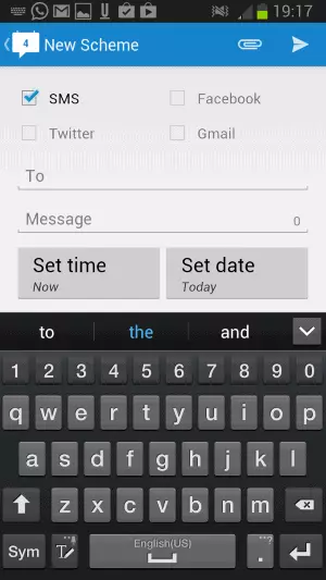 naplánovat schémata sms pro android
