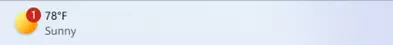 Plakietka powiadomienia o widżetach systemu Windows 11