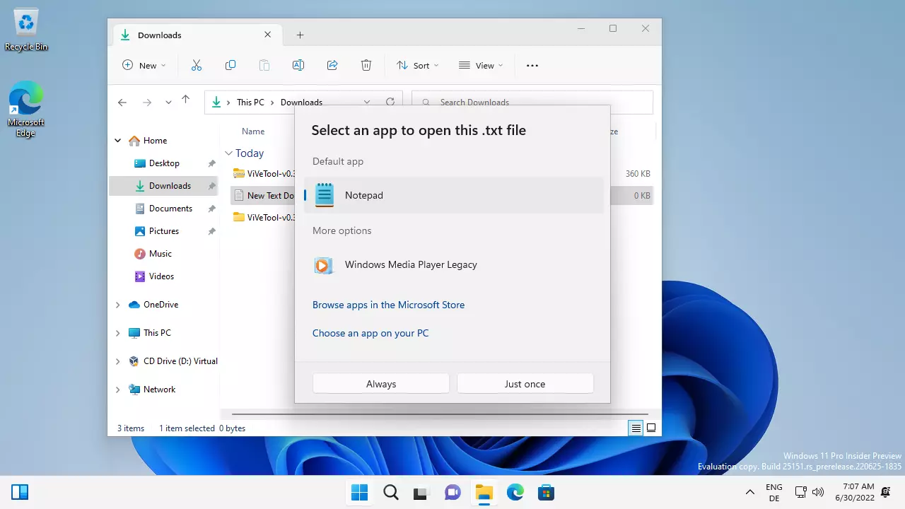 Microsoft sedang menguji prompt "Buka Dengan" baru di Windows 11 build terbaru