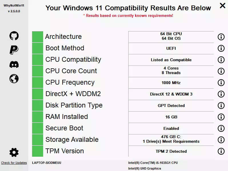 Whynotwin11 Windows 11 22h2