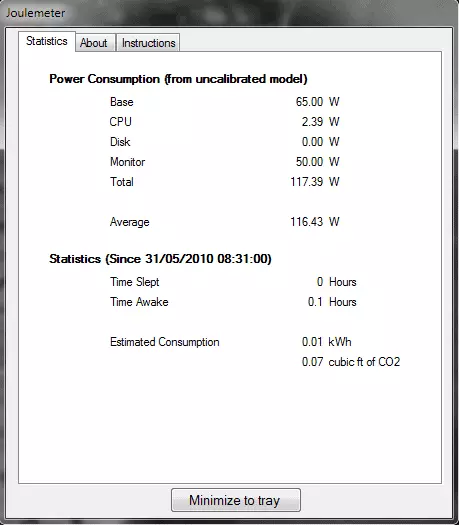 Latela Tšebeliso ea Matla a PC Ka Microsoft Joulemeter