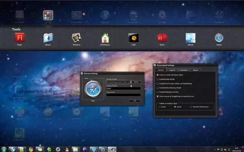 XLaunchpad, un lanceur de programmes Windows