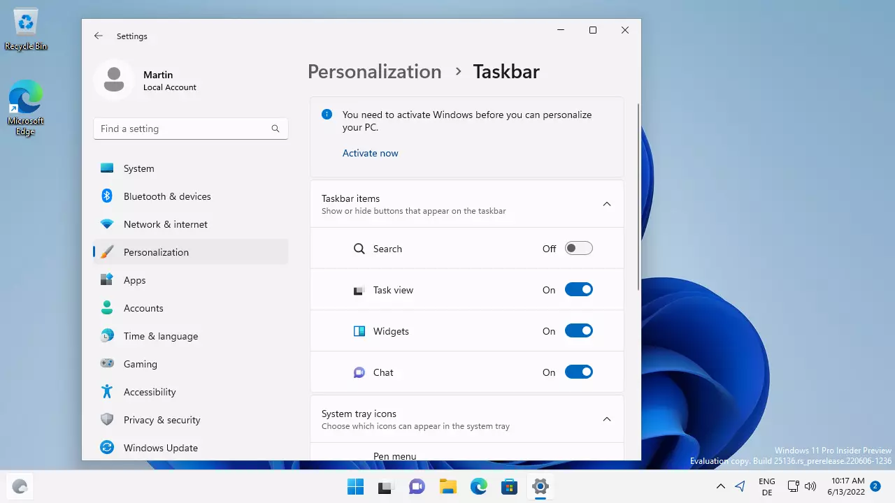 Windows 11 Sich Interface auszeschalten