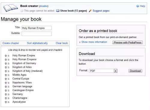 विकिपीडिया किताबें