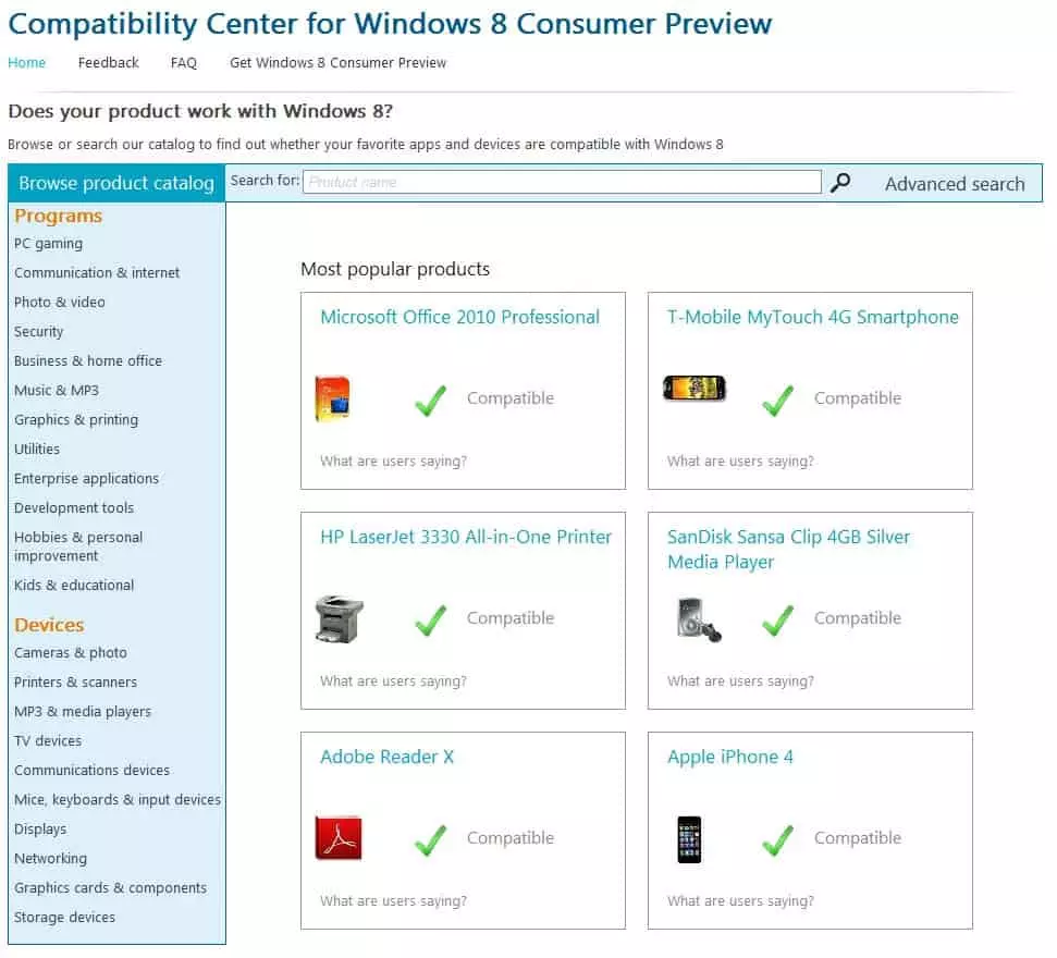 Hlola ukuthi Amadivayisi Akho Ayahambisana Ne-Windows 8