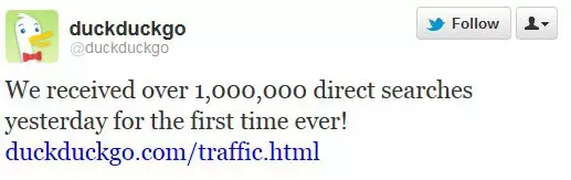 DuckDuckGo の検索数が急増中