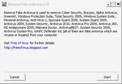 fjern falsk antivirus