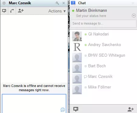 Fjern Google Chat fra browseren