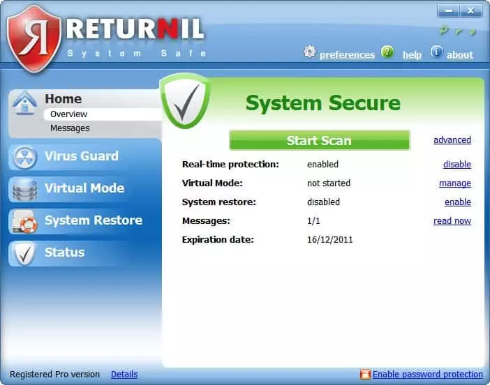 „Returnil System Safe Pro“ apžvalga