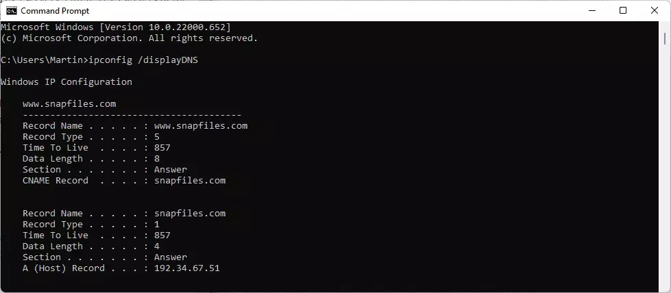 ipconfig DNS