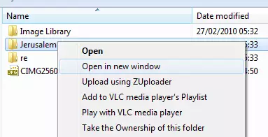 Kaip atidaryti naują „Windows Explorer“ langą „Windows Explorer“.