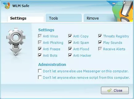 MSN Live Messenger Antivirus Script WLM Safe