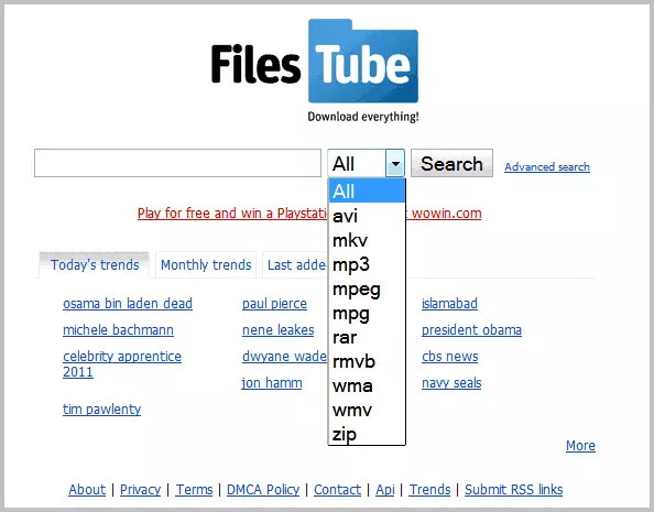 FilesTube, системаи ҷустуҷӯии файл