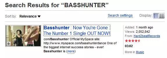 basshunter youtube