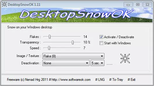 ok ang desktop snow