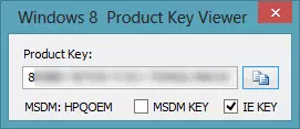 Windows 8 produktnøglefremviser