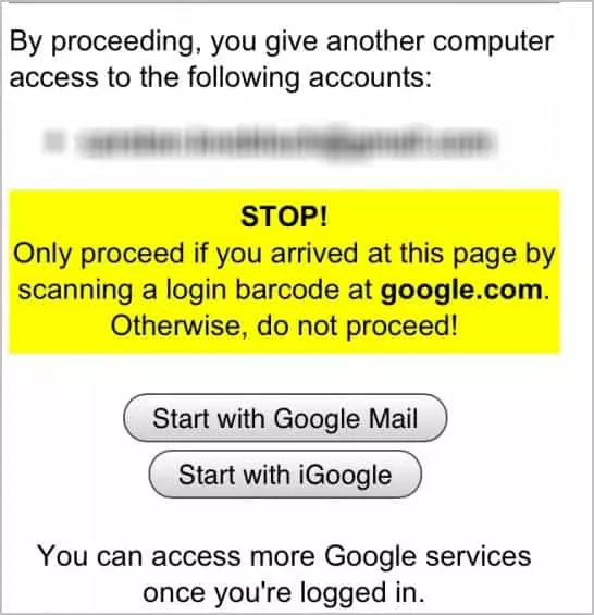 google smartphone login