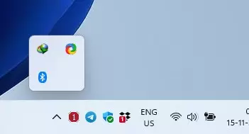 विंडोज 11 में सिस्टम ट्रे आइकन