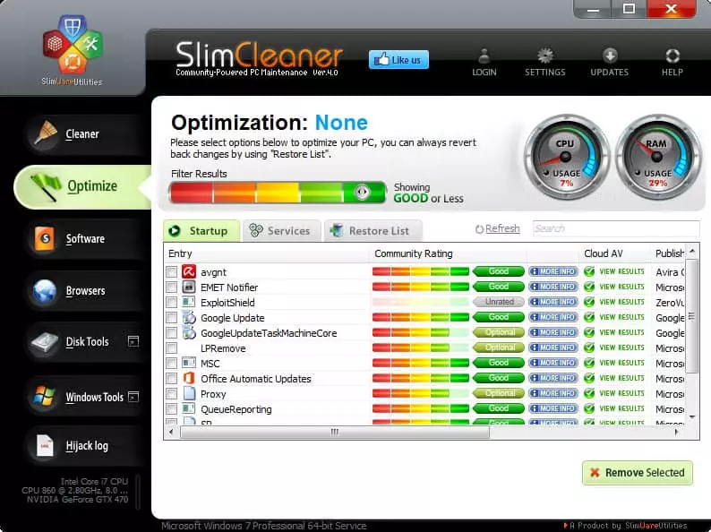 SlimCleaner 4.0 የመጨረሻ ተለቋል