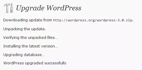 upgrade wordpress
