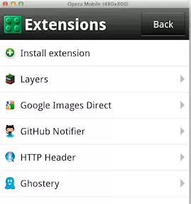 opera extensions