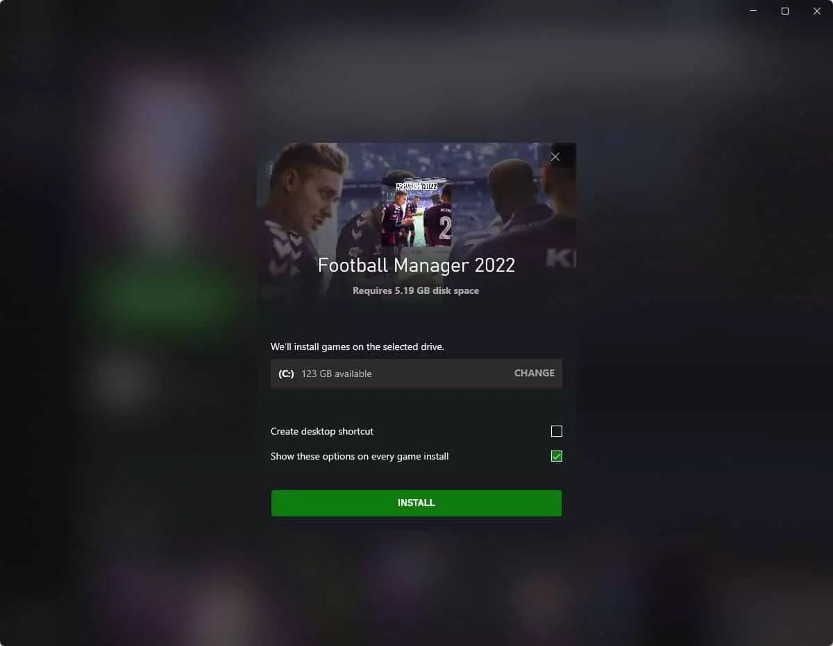 I-Xbox PC imidlalo yokufaka ifolda