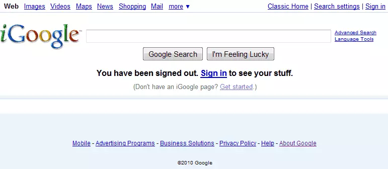 Kio estas iGoogle Kaj Kiel Reveni al Klasika Serĉo de Google?