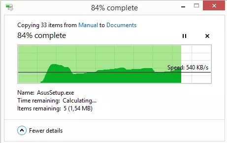 Palaging ipakita ang buong detalye kapag kumukopya o naglilipat ng mga file sa Windows 8